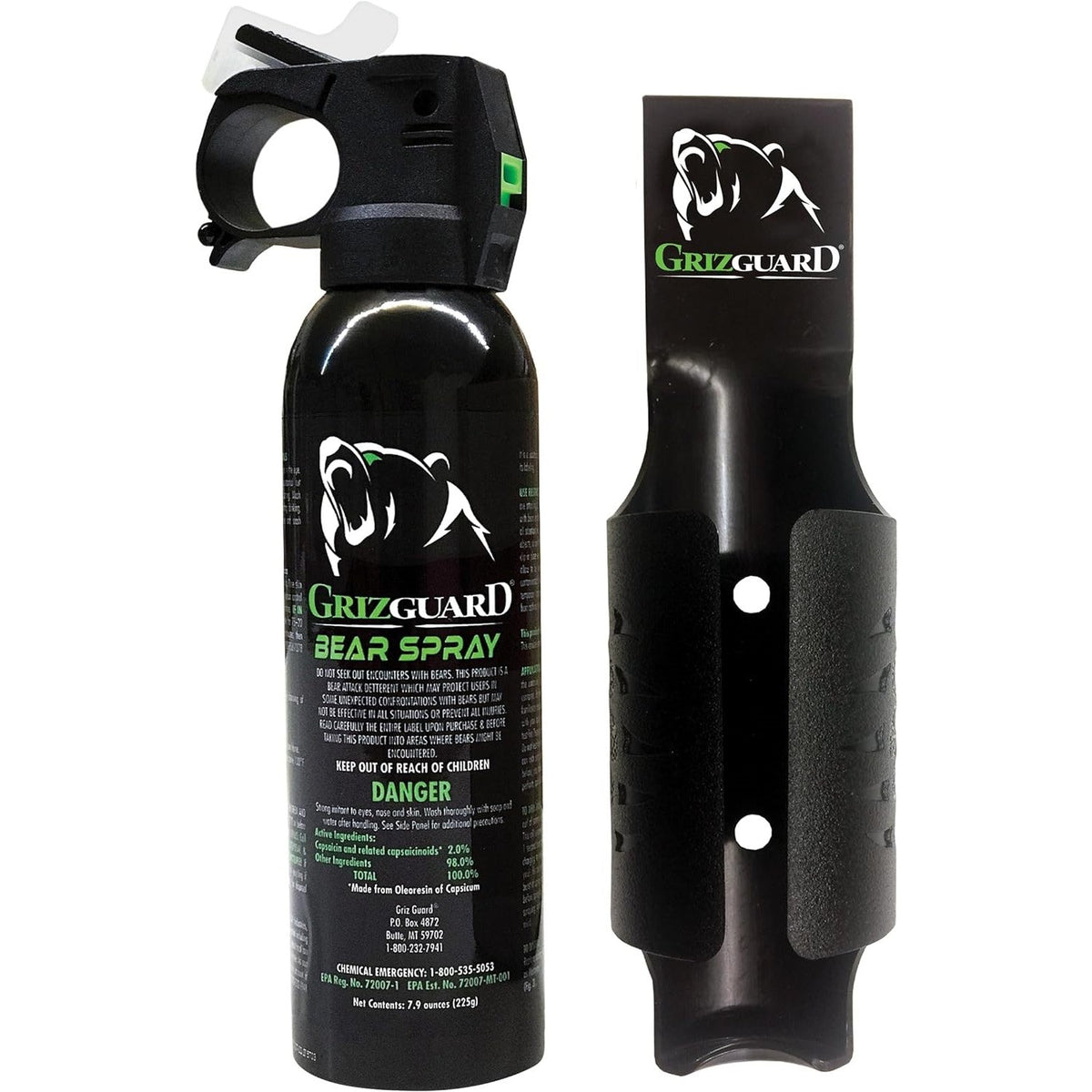 Griz Guard Bear Spray – Max Strength Fogger with 30ft Range + Holster ...
