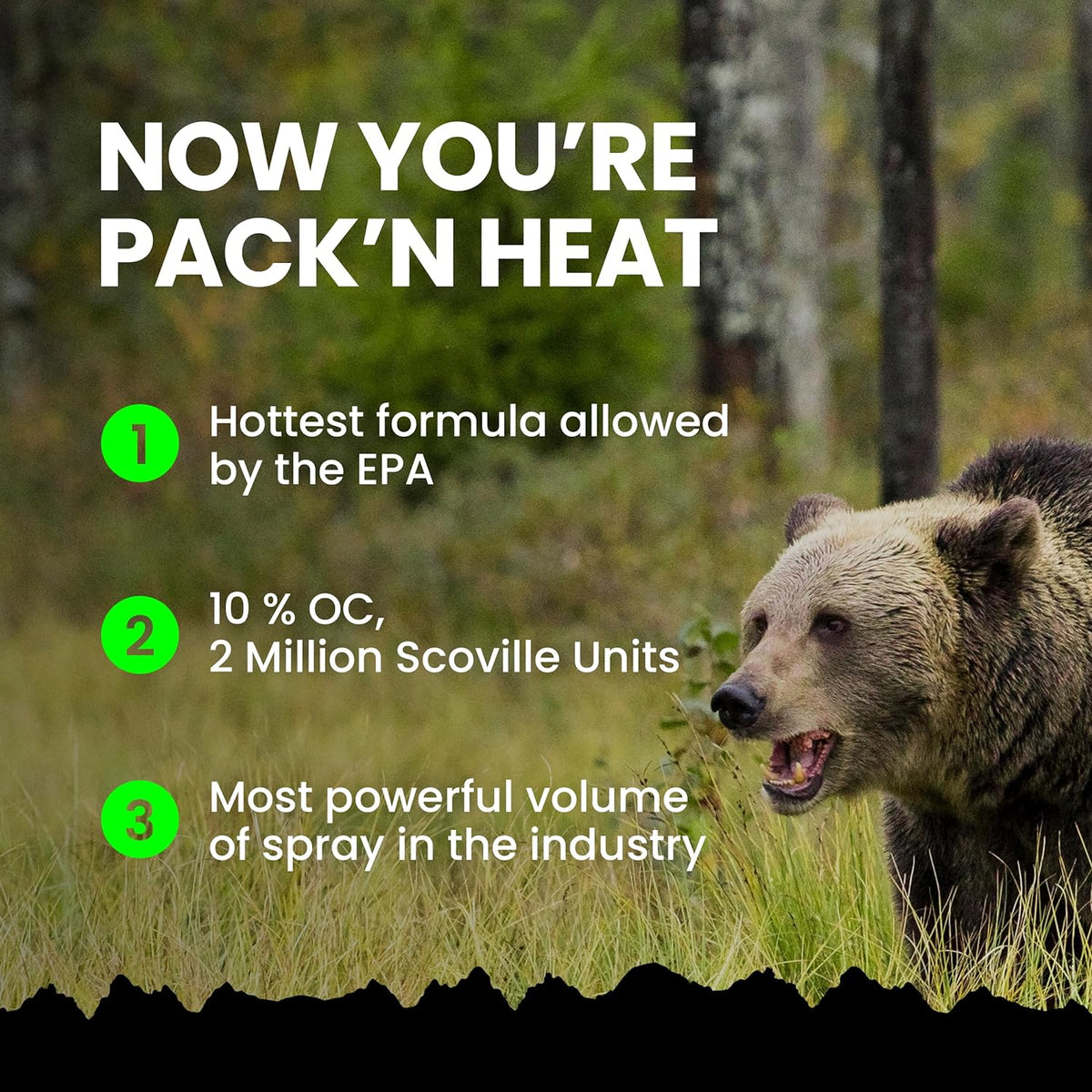 Griz Guard Bear Spray – Max Strength Fogger with 30ft Range + Holster ...