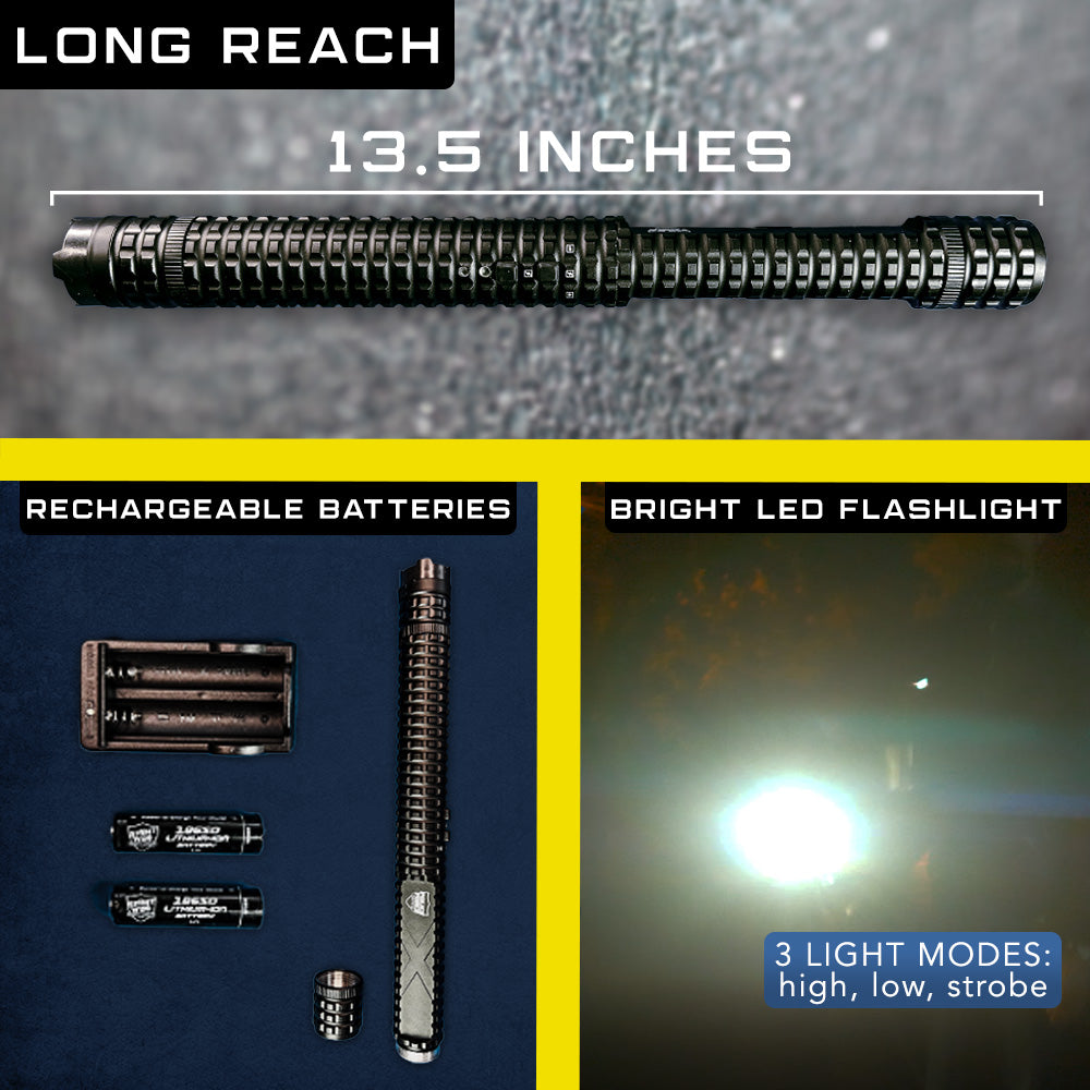 Tactical 12,000,000* Stun Baton Flashlight | Police Force Wholesale ...