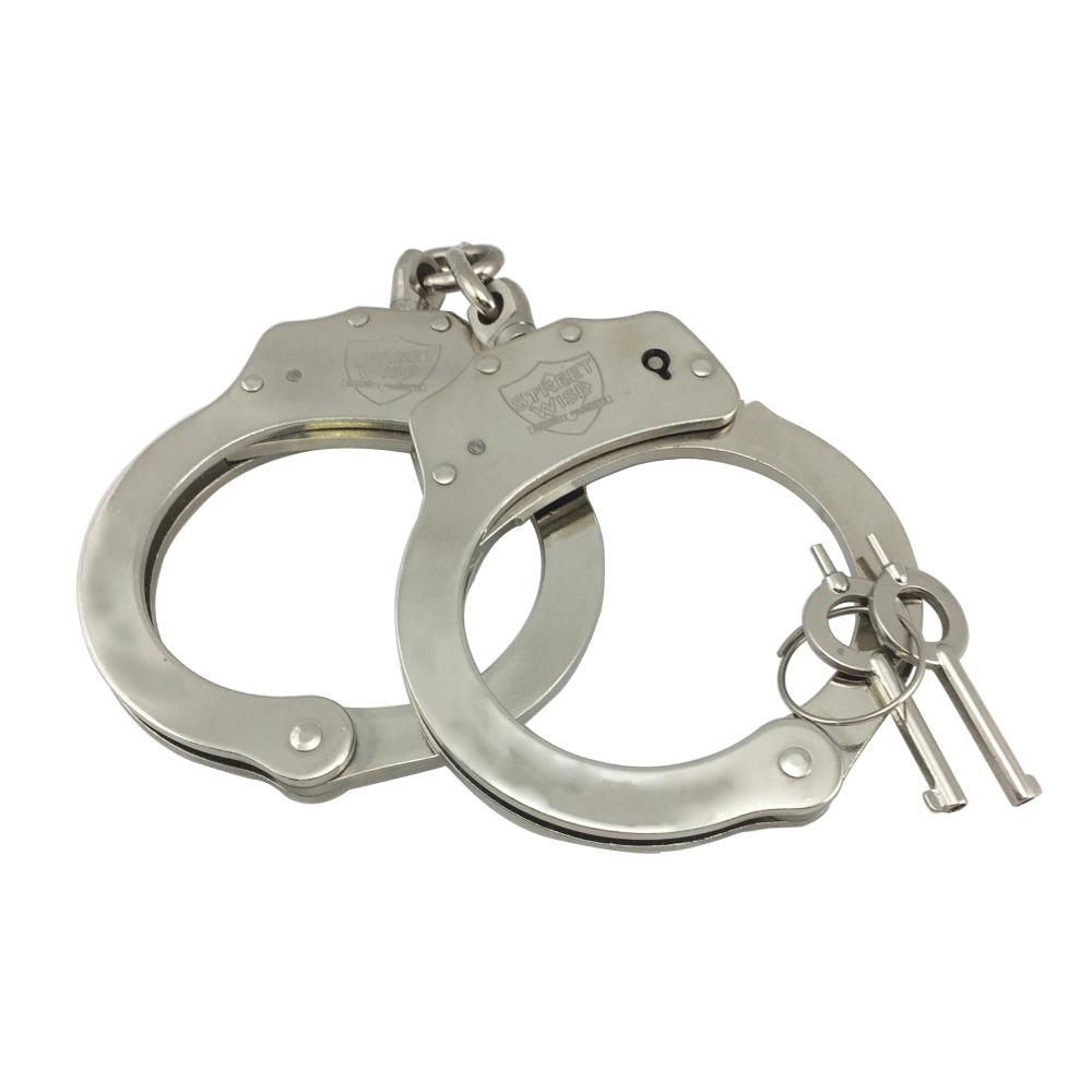 Nickel-plated Steel Handcuffs | Streetwise Security Products Wholesale