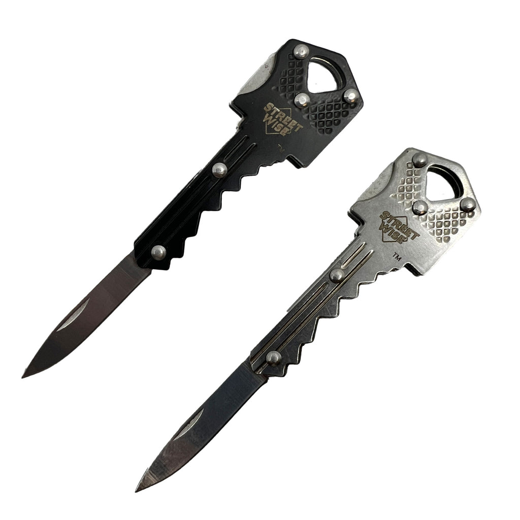 Safe-Key Concealed Knife (Silver and Black 2 pack) | Wholesale Knives ...